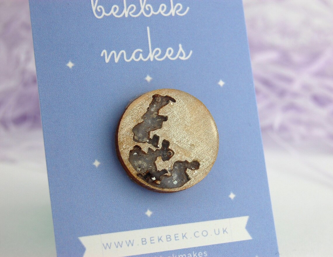 Full Moon Lapel Pin - Etsy