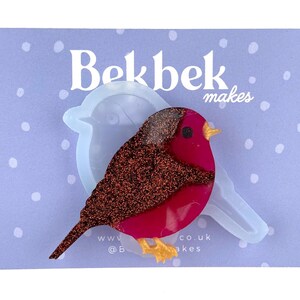 Robin Red Breast Reusable Silicone Mould for UV Resin - Christmas Robin ...