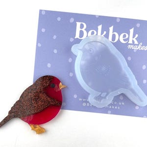 Robin Red Breast Reusable Silicone Mould for UV Resin - Christmas Robin ...