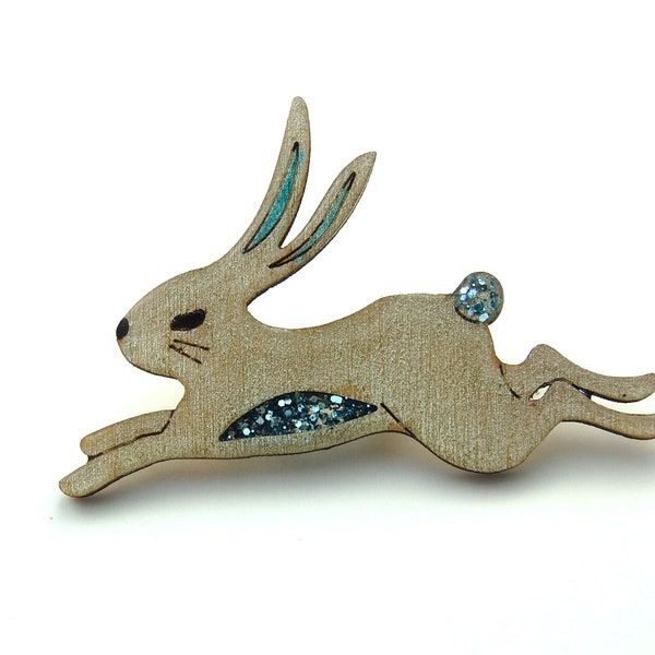 Hare Pin - Etsy UK