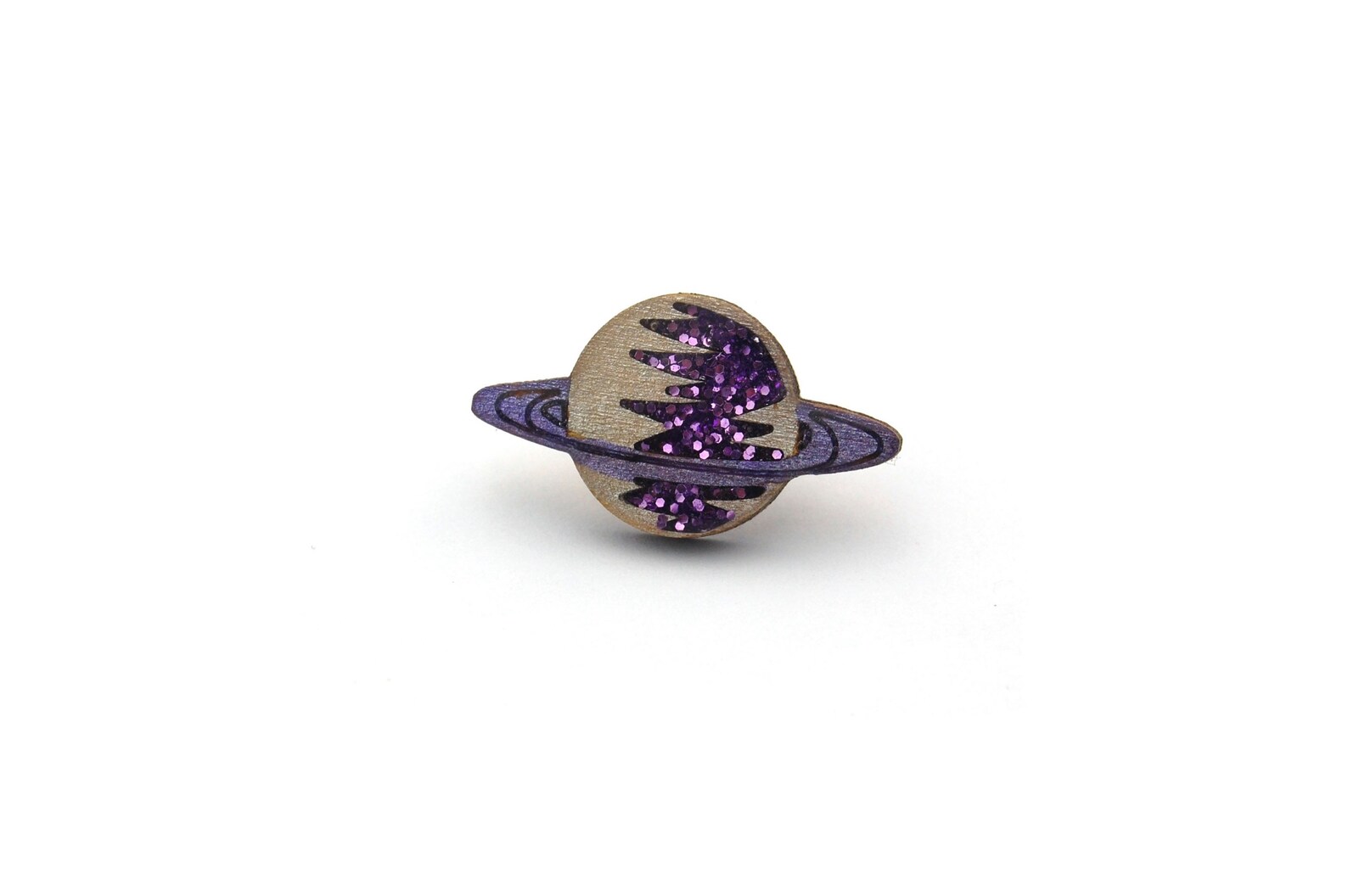 Purple Saturn Planet Pin Badge - Etsy
