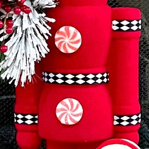 Flocked Nutcracker Decor, Holiday Decor, Holiday Centerpiece, Christmas ...