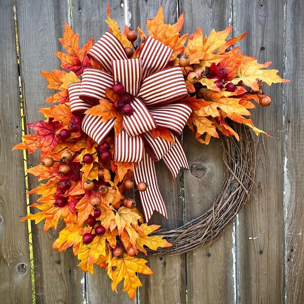 Rustic Fall Wreath - Etsy