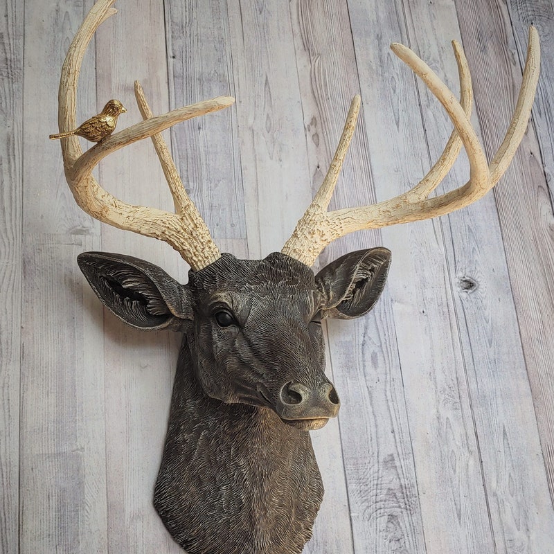 Painted Mounted Deer Head - Etsy