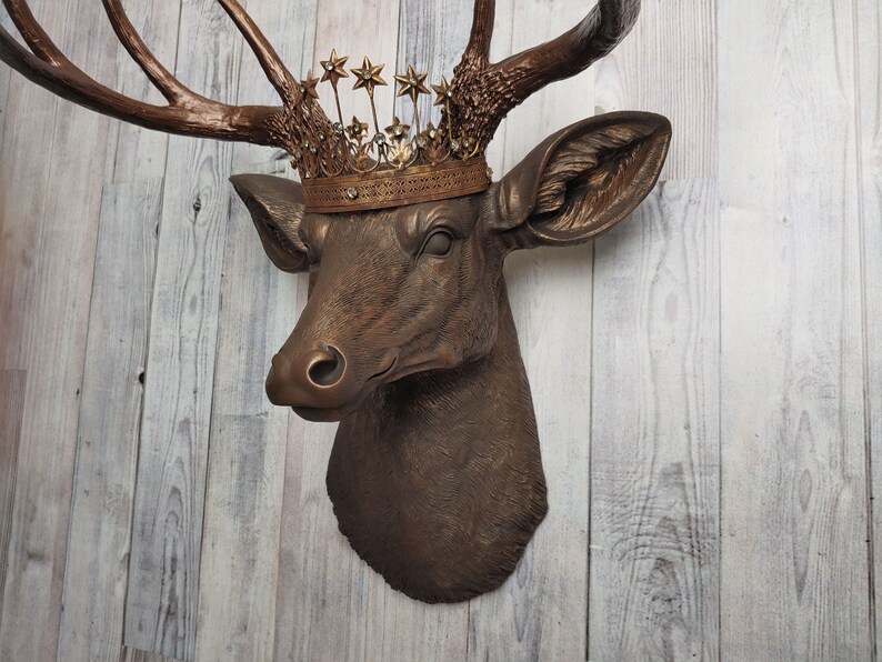 Faux Taxidermy Deer Head Wall Decor Stag Head Wall Mount - Etsy