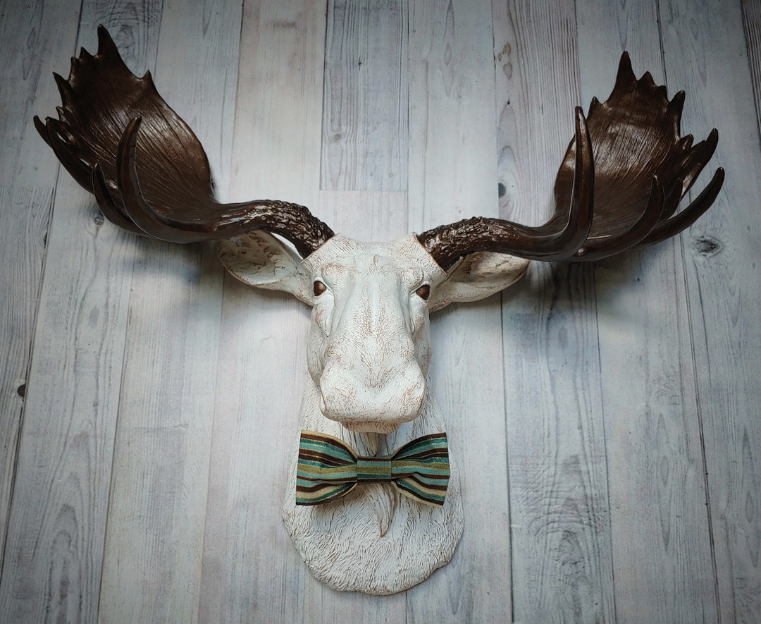 Faux Taxidermy Moose Head Wall Mount Moose Head Wall Mount - Etsy