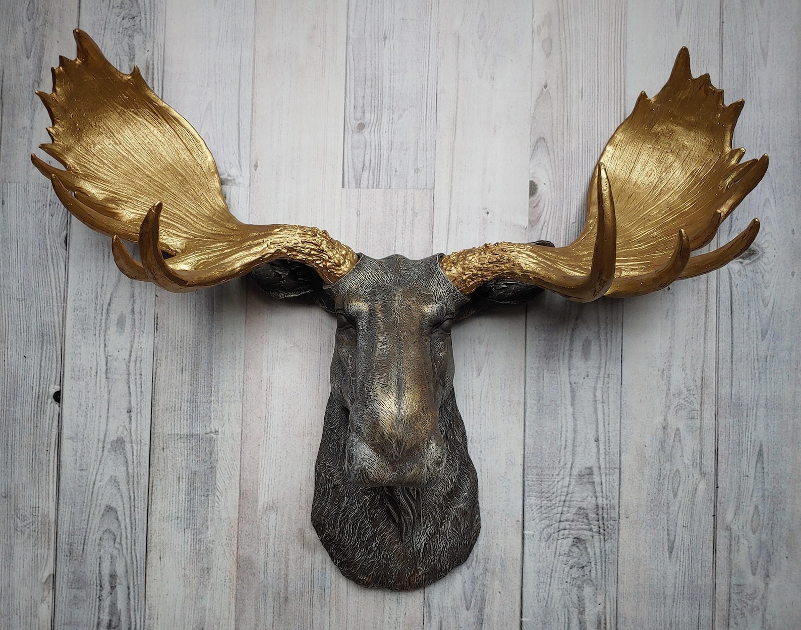 Faux Moose Head Moose Head Wall Decor Faux Taxidermy Moose | Etsy
