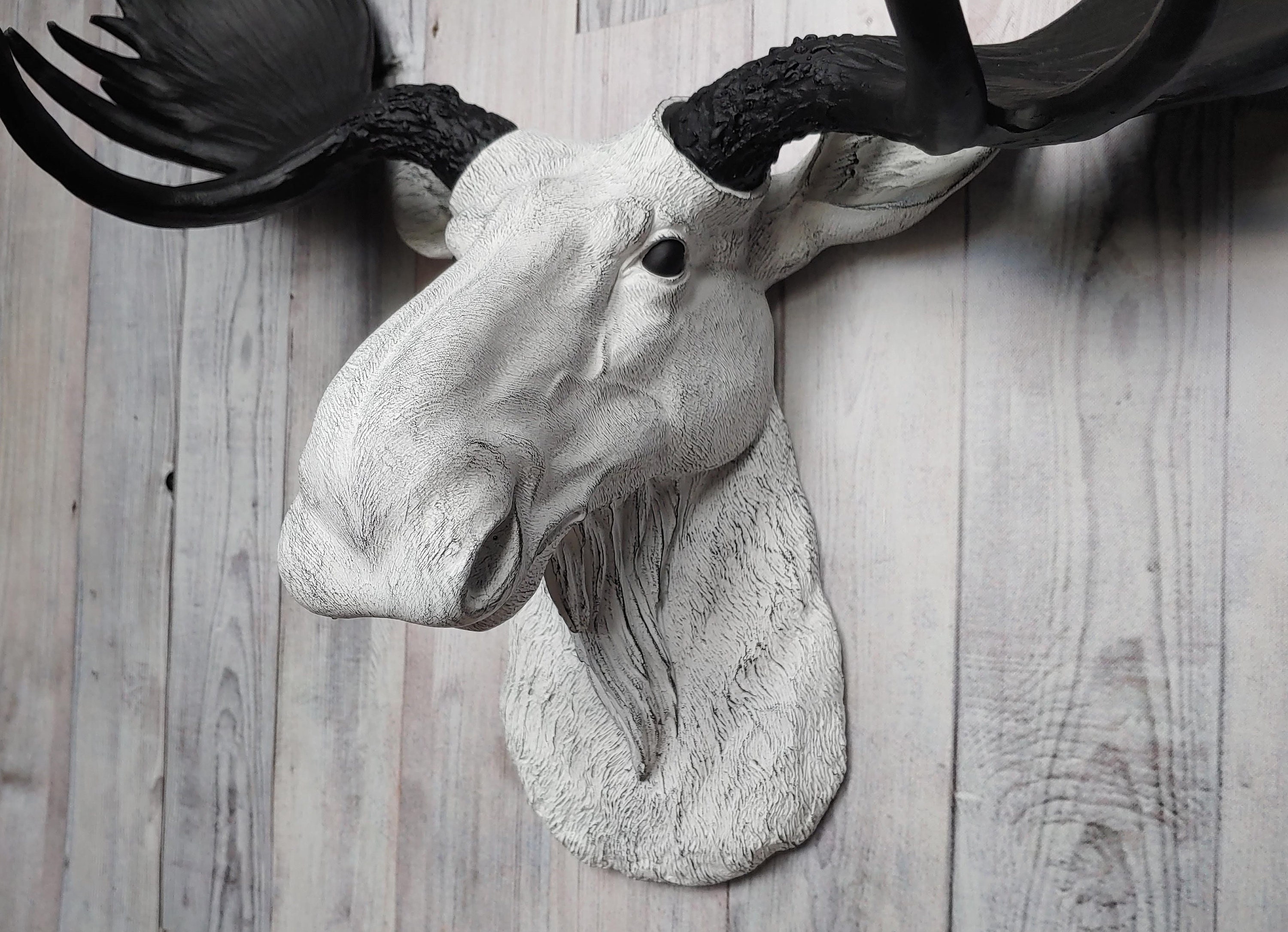 Faux Taxidermy Moose Head Wall Mount, Wall Decor - Etsy