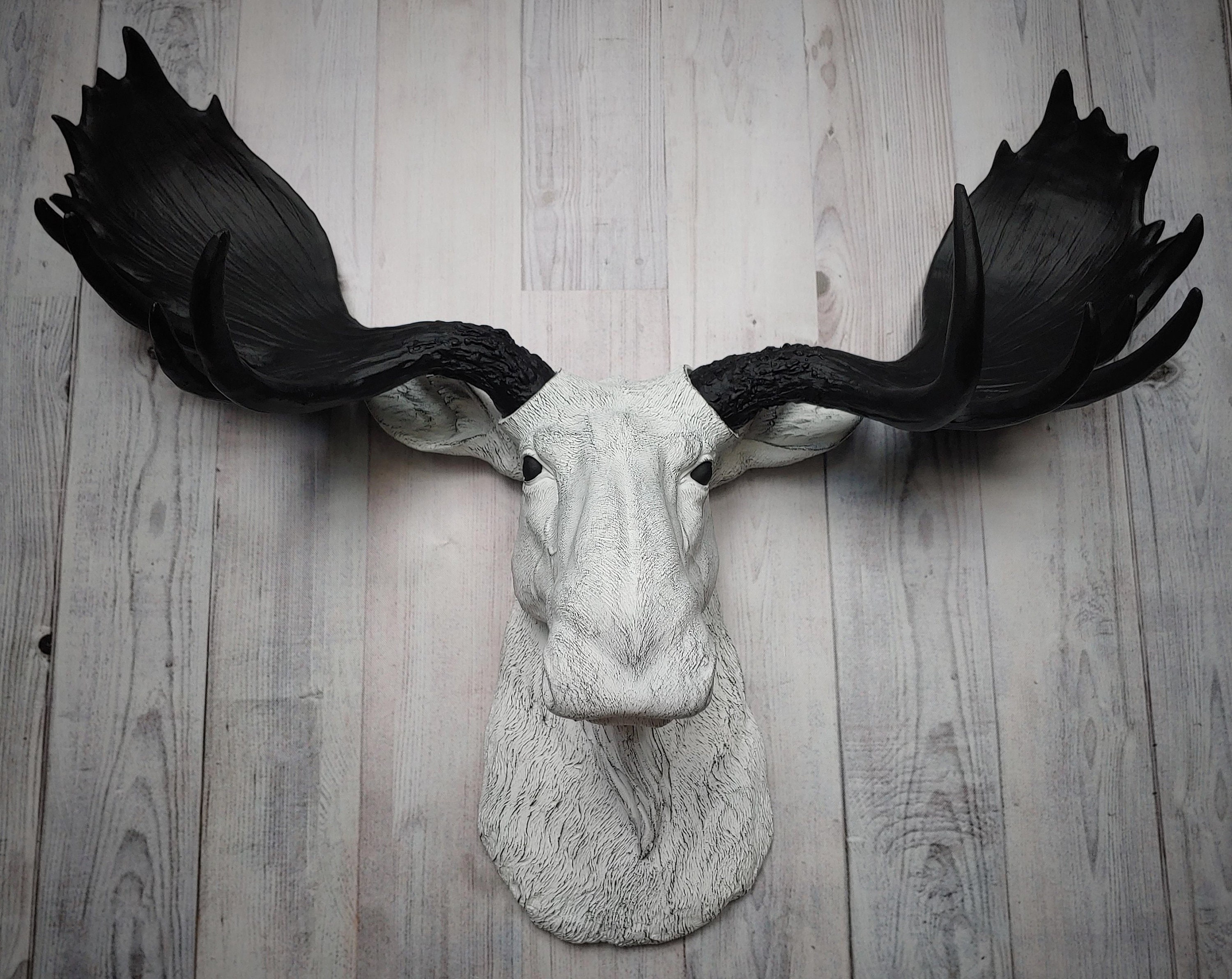 Faux Taxidermy Moose Head Wall Mount, Wall Decor - Etsy