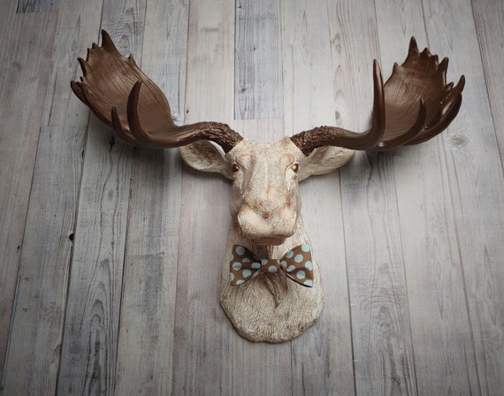 Faux Taxidermy Moose Head Wall Mount Moose Head Wall Mount - Etsy