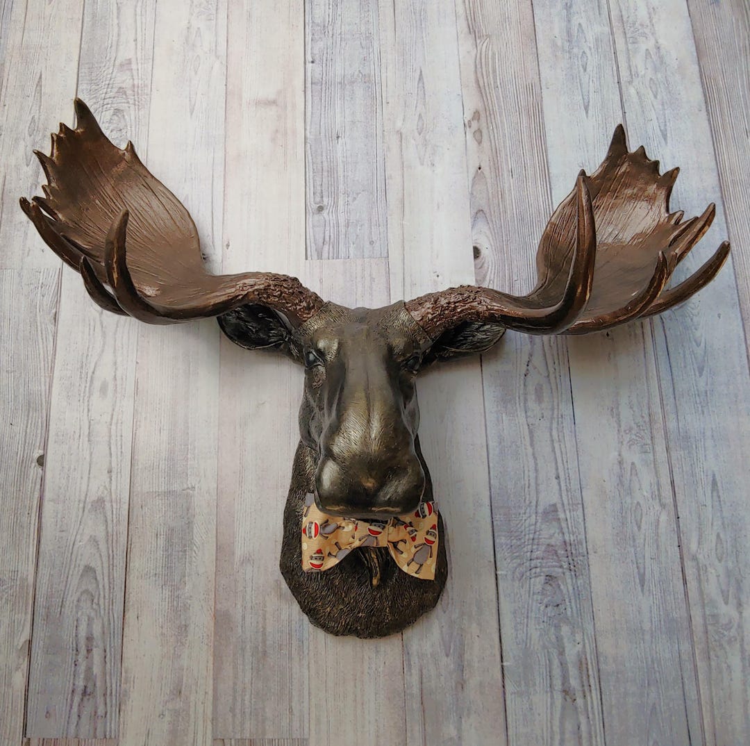 Faux Taxidermy Moose Head Wall Mount, Wall Decor - Etsy