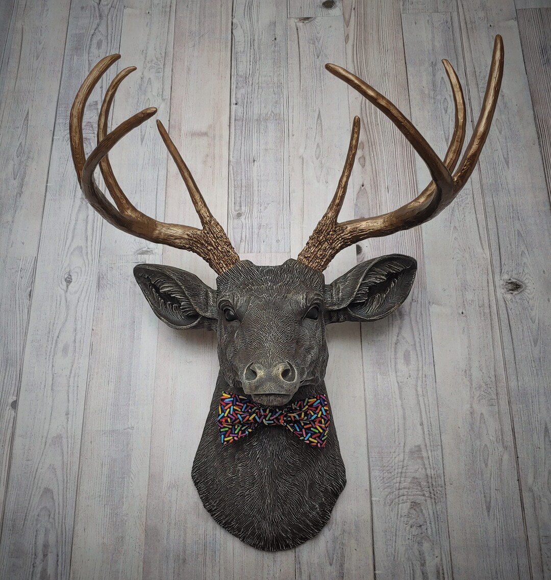 Faux Taxidermy Deer Head, Stag With Bow Tie - Etsy