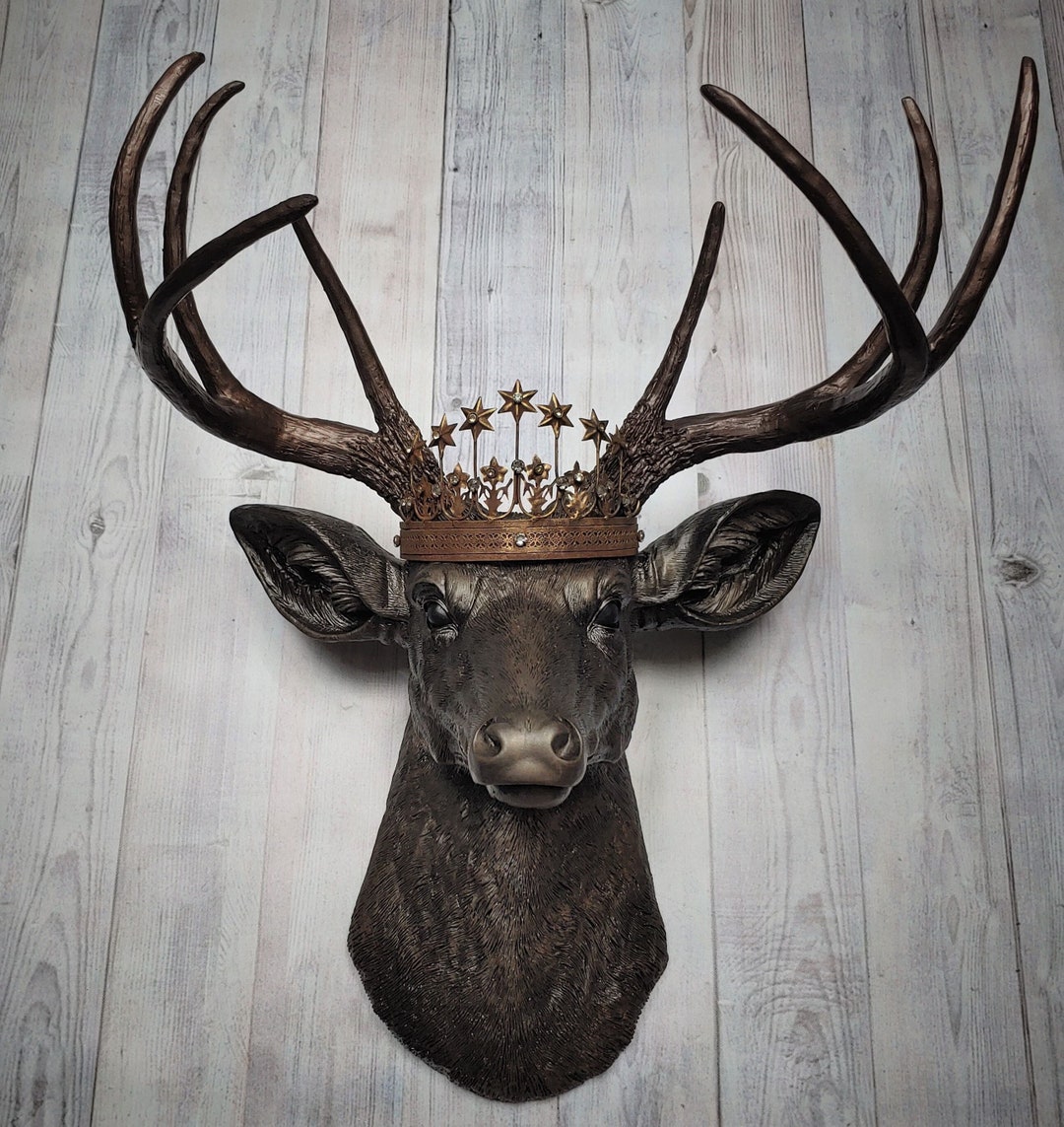 Faux Taxidermy Deer Head Wall Decor, Stag Head Wall Mount, Deer Head ...