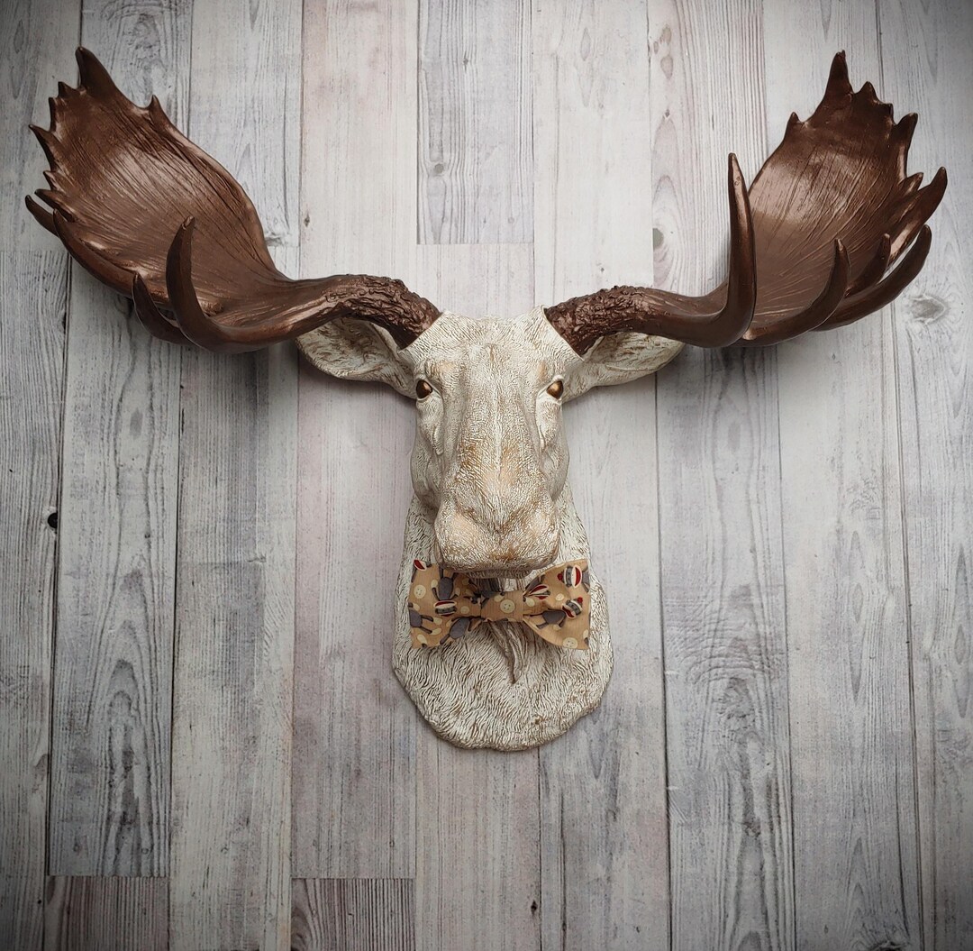 Faux Taxidermy Moose Head Wall Mount, Wall Decor - Etsy