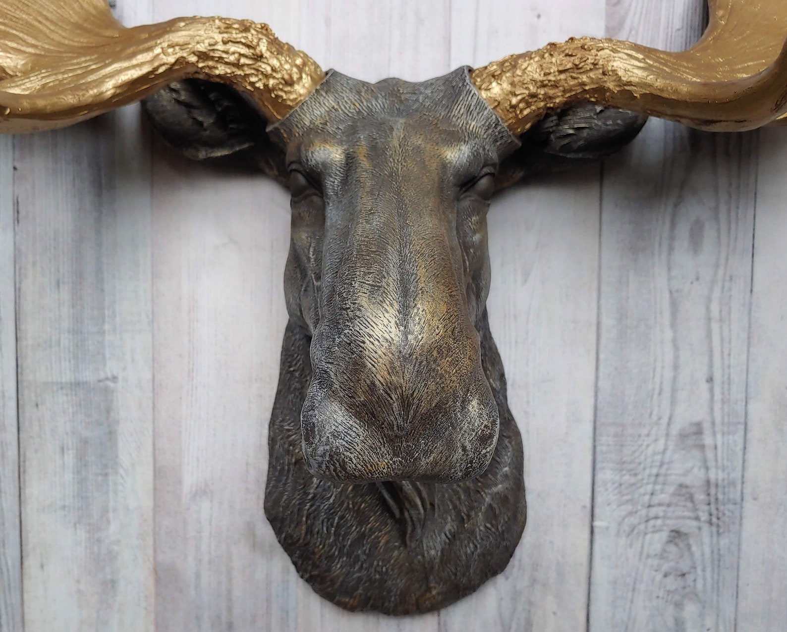Faux Moose Head Moose Head Wall Decor Faux Taxidermy Moose | Etsy