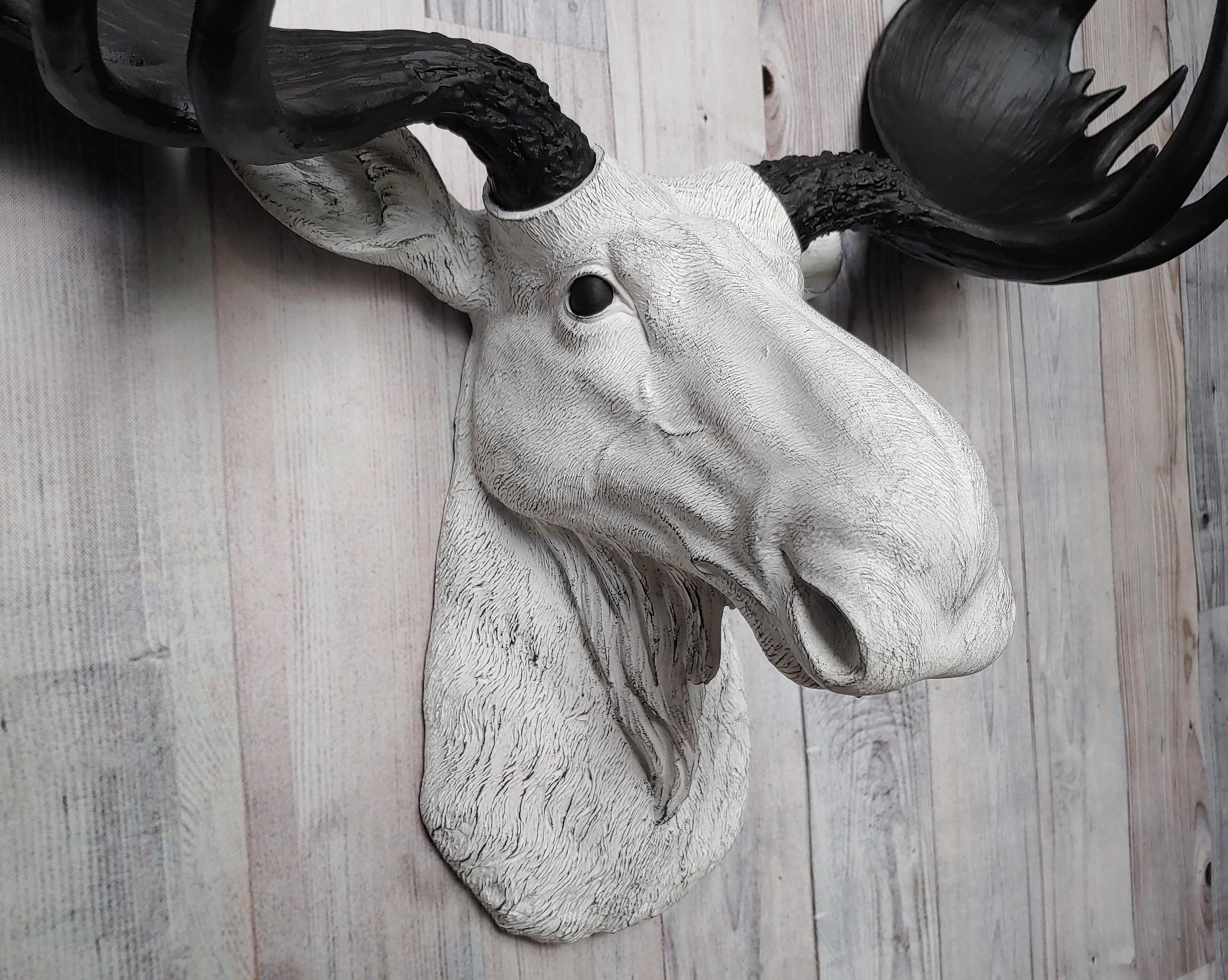 Faux Taxidermy Moose Head Wall Mount, Wall Decor - Etsy