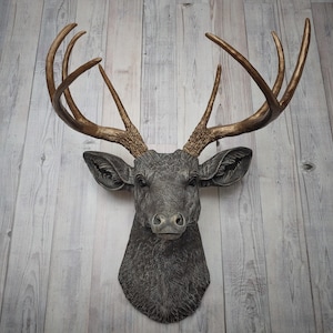 Faux Taxidermy Deer Head, Deer Head Wall Mount, Stag Head Wall Mount - Etsy