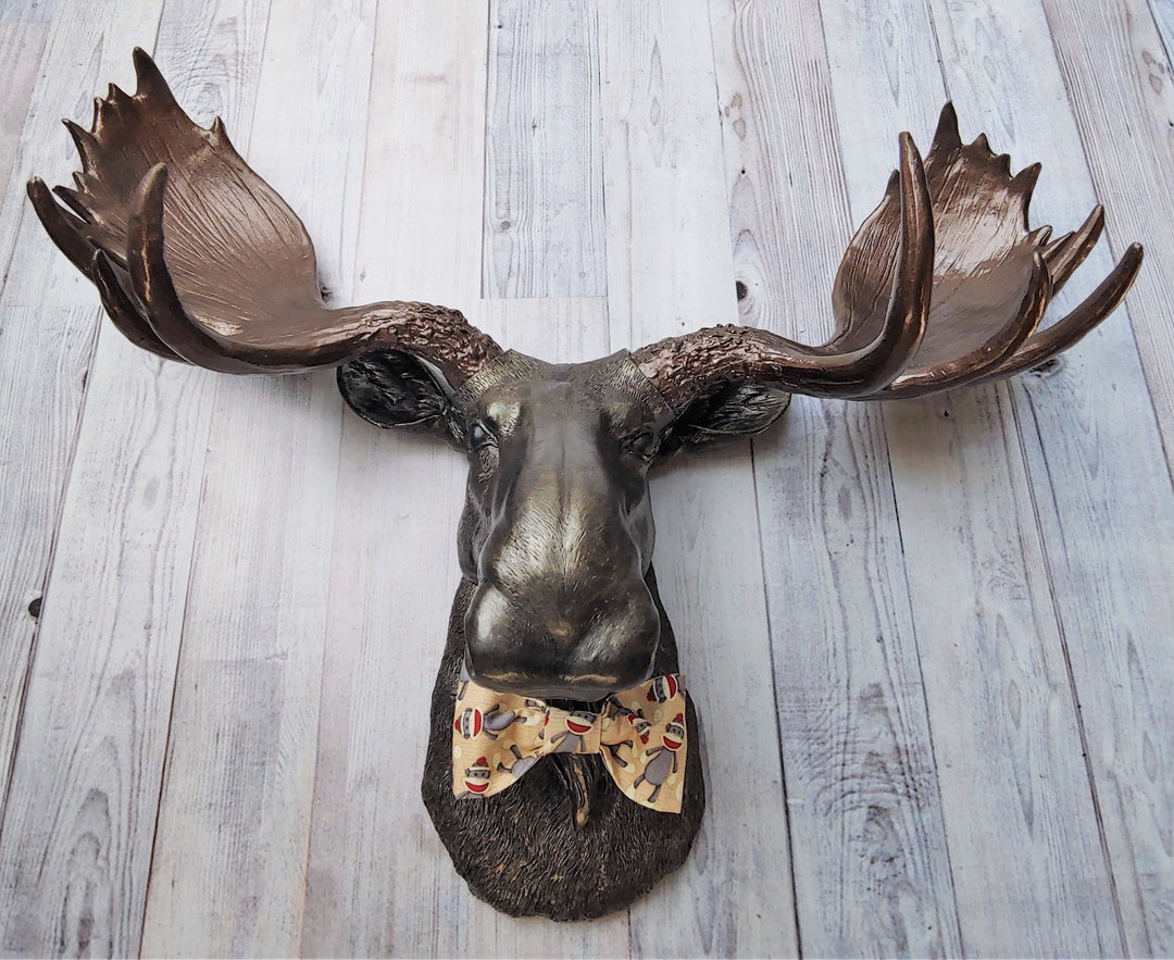 Faux Moose Head Wall Mount Faux Taxidermy Moose Head Moose - Etsy
