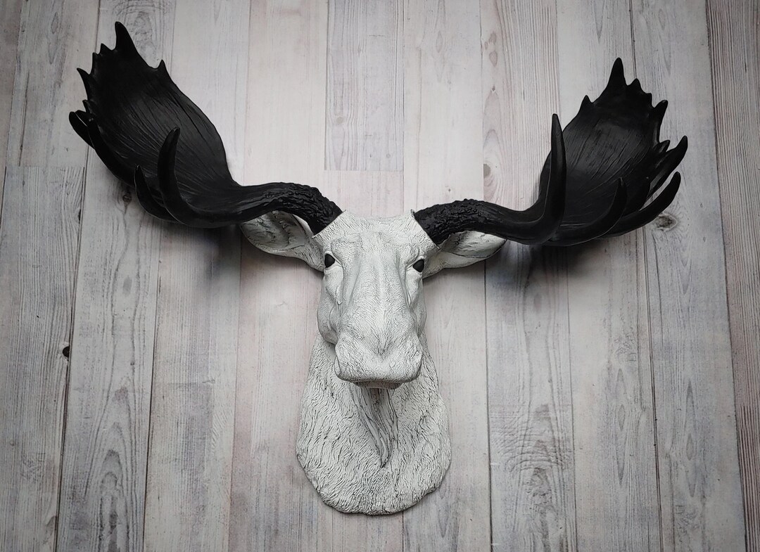 Faux Taxidermy Moose Head Wall Mount, Wall Decor - Etsy