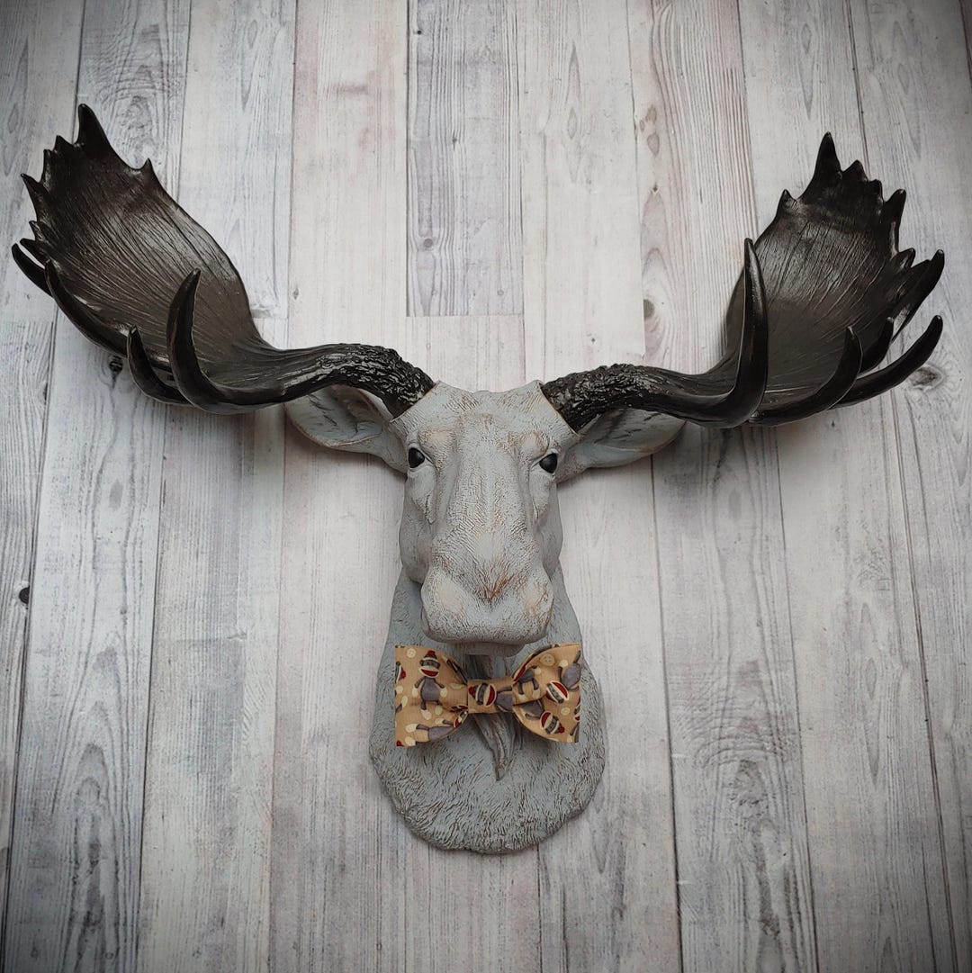 Faux Taxidermy Moose Head Wall Mount, Wall Decor - Etsy