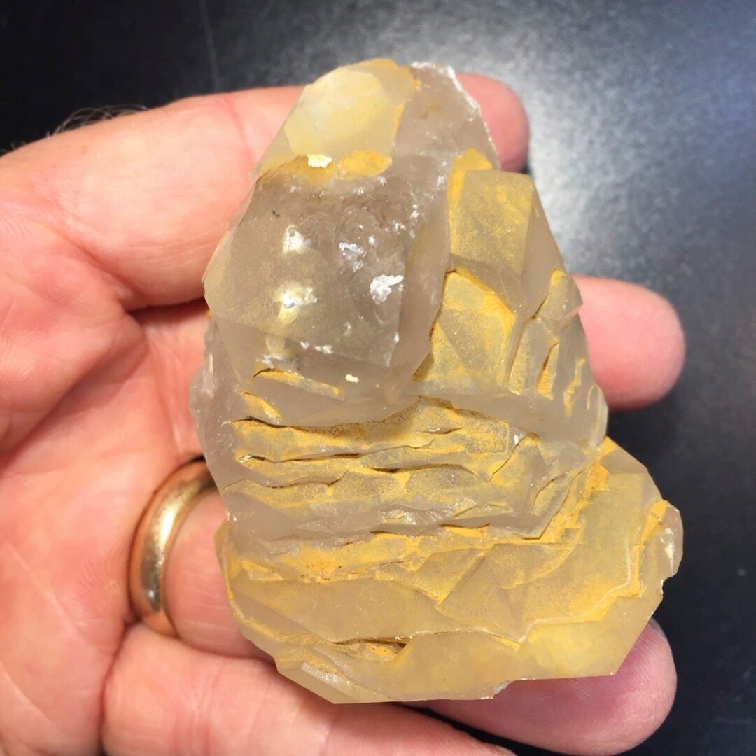 Quartz growth Interference Yellow 'trilobite' Healing Crystal - Etsy