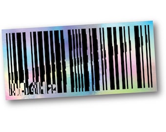Cyberpunk Barcode Sticker - Etsy