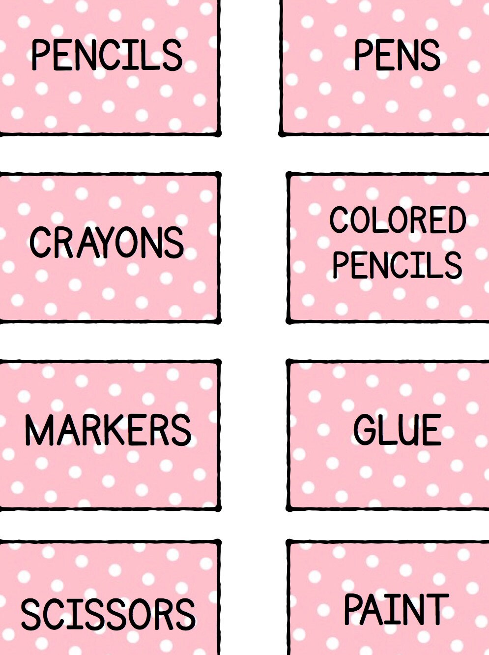 Ready to Write/sharpen Please Teacher Tools Pencil Holder Labels Pink ...
