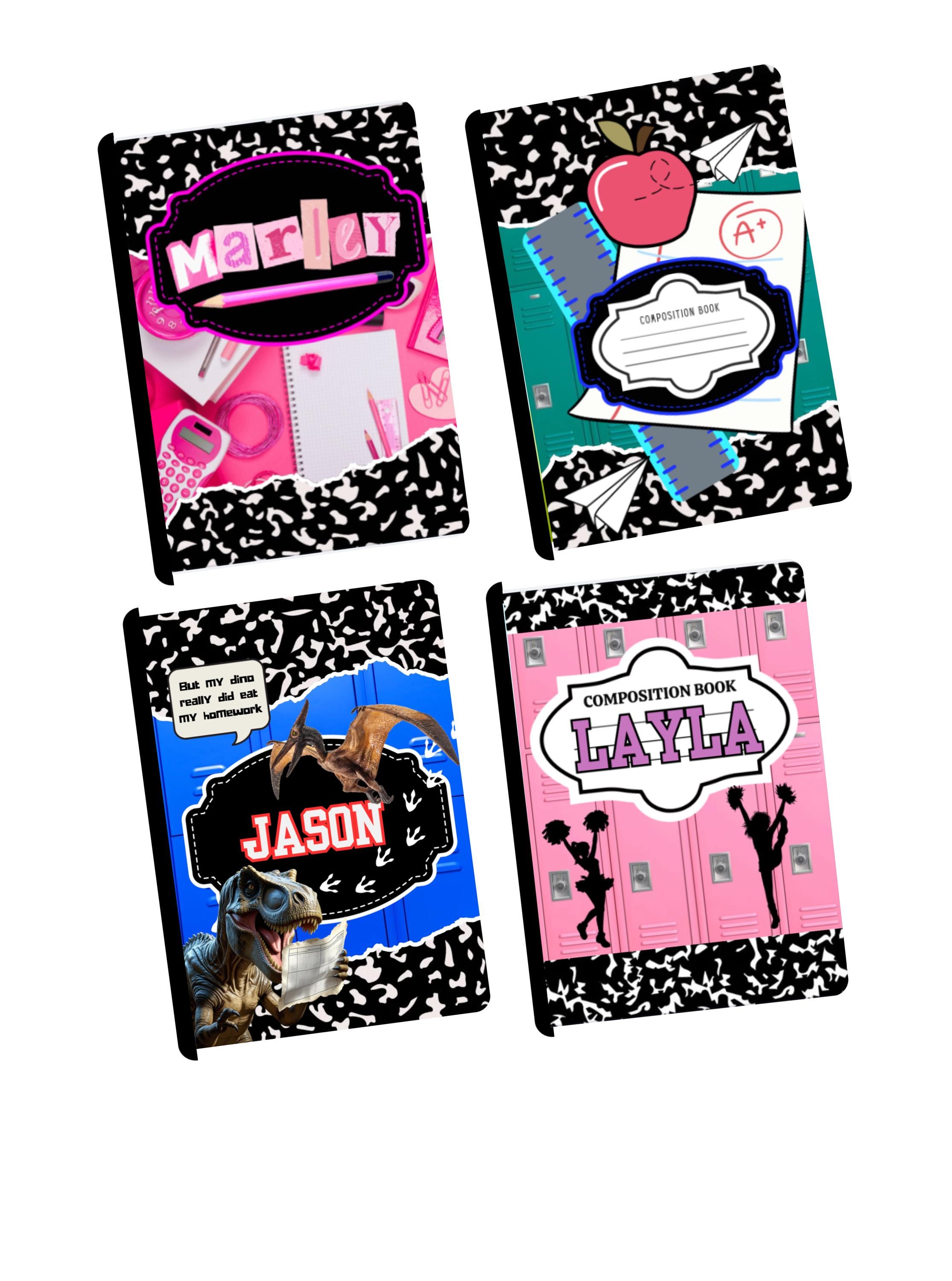 Composition Book Covers 26 Options! | Back to School Supplies ...