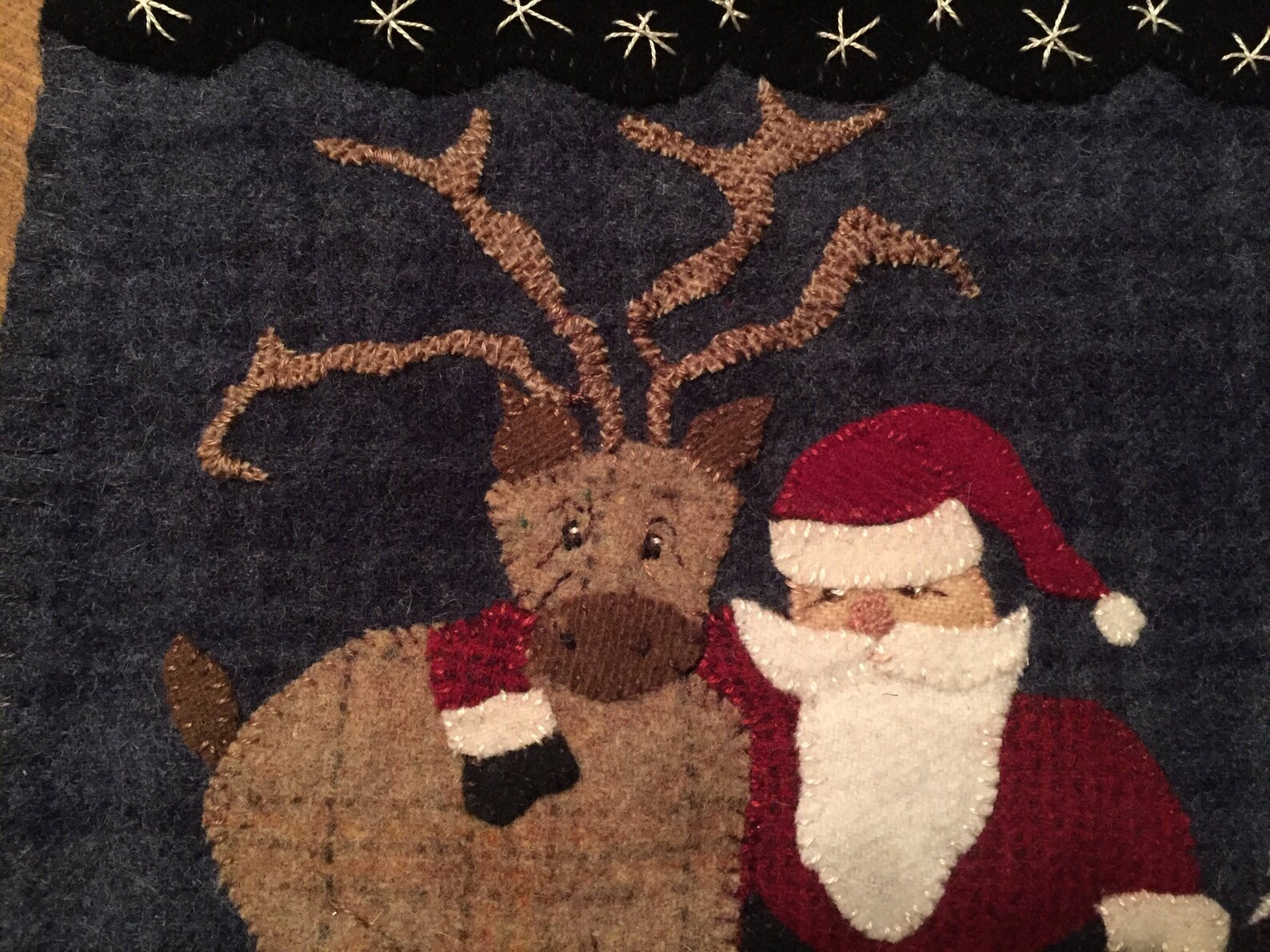 Wool Appliqué Pattern Merry Christmas From Us - Etsy