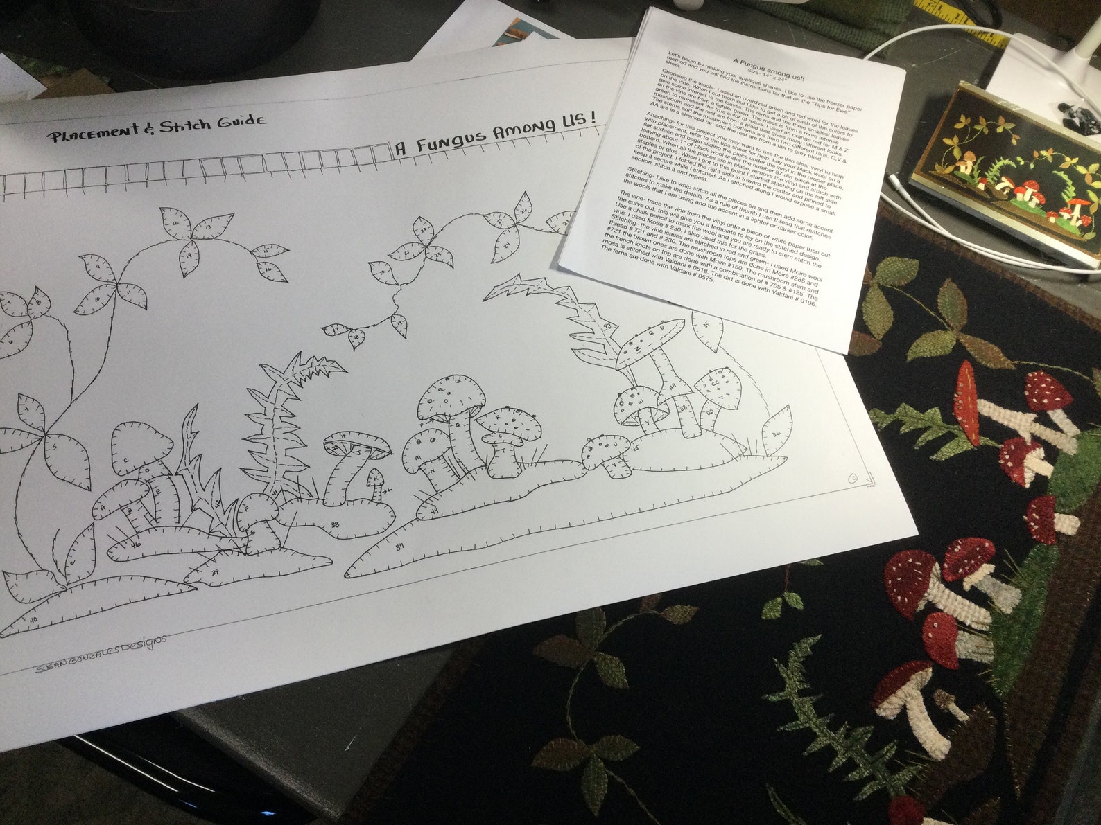 A Fungus is Among Us Wool Appliqué Pattern - Etsy UK