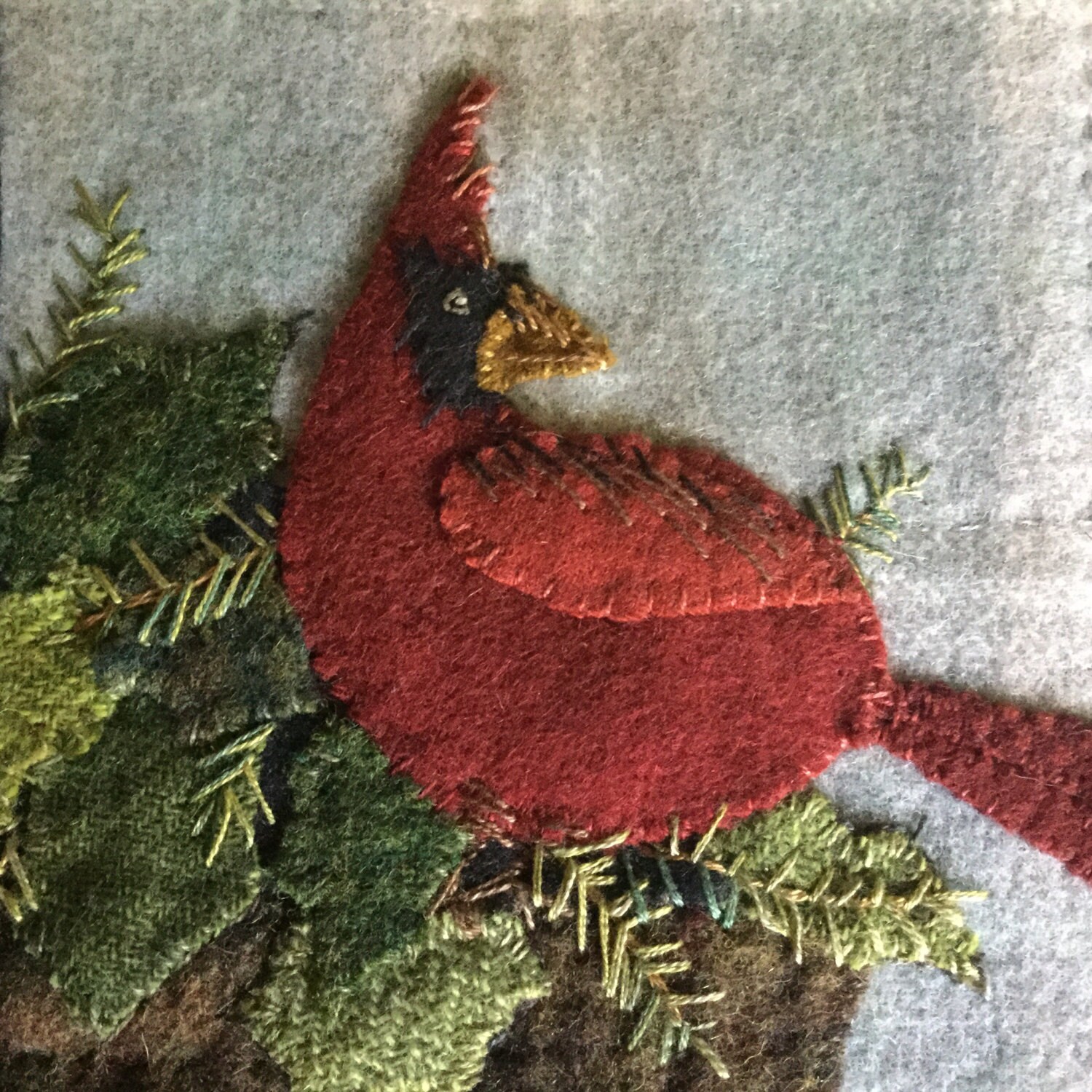 Wool Applique Pattern Called Winter Basket - Etsy UK