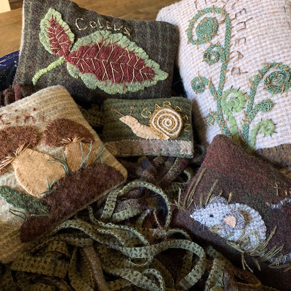 Wool Applique Pillow - Etsy