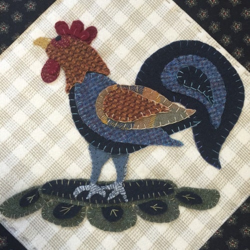 Key West Crooner wool Applique Pattern - Etsy