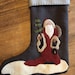Father Christmas Stocking Wool Appliqué Pattern | Etsy
