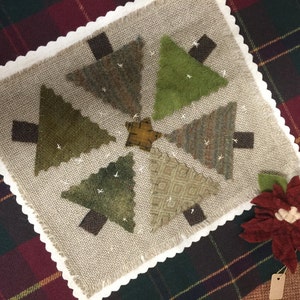 Green Trees "wool Applique Pattern" - Etsy