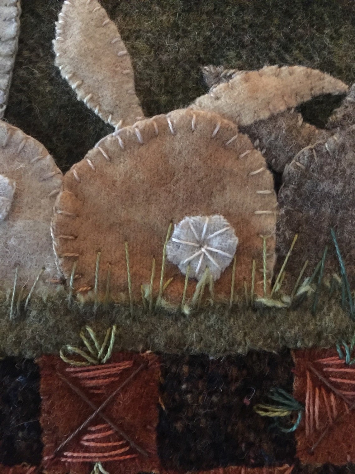 Wool Applique Pattern Called "carrot Patch" - Etsy