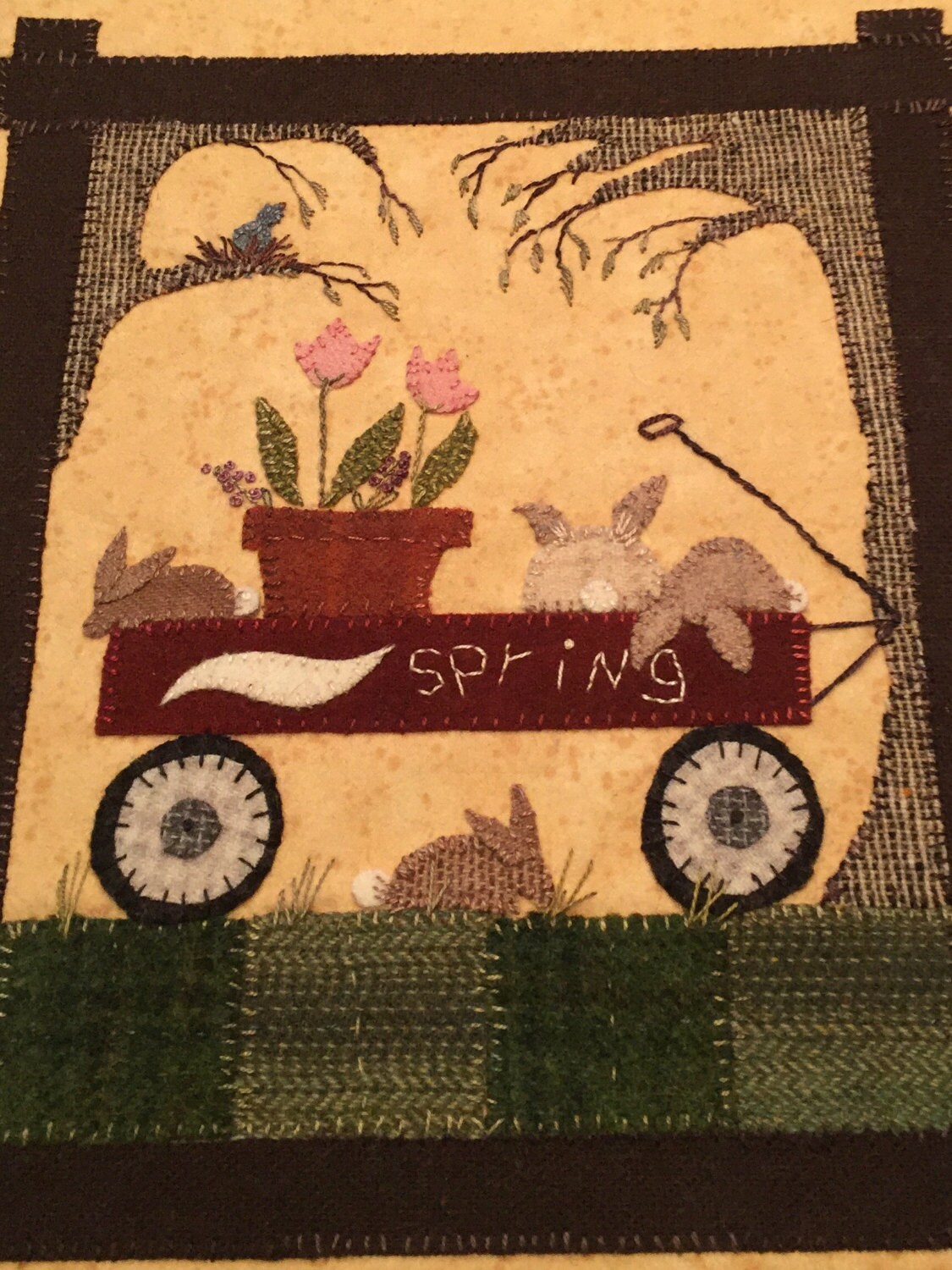 Spring Wagon Seasonal Flyer Collection 3 Wool Applique - Etsy