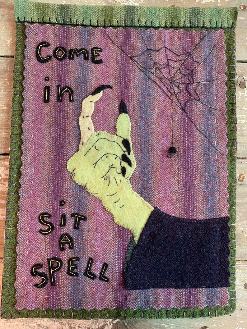 Come in and Sit a Spell Wool Appliqué Pattern | Etsy