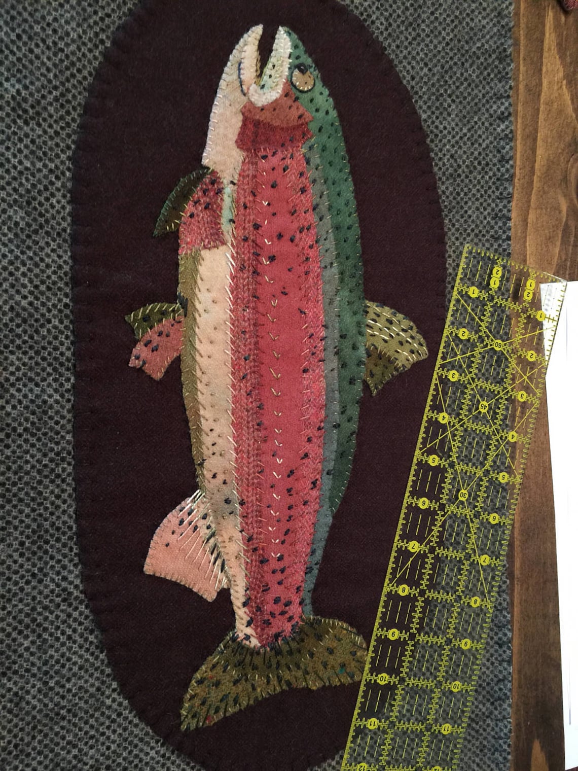 Planked! is the Pattern of a Rainbow Trout " on the Fly" - Etsy