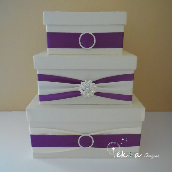Purple Wedding Card Box - Etsy