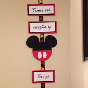 Mickey Mouse Birthday Party Door Sign - Etsy