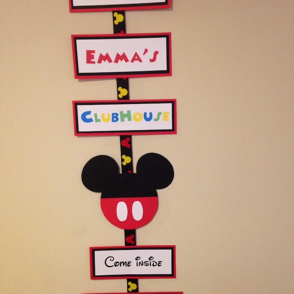 Mickey Mouse Clubhouse Door Sign - Etsy