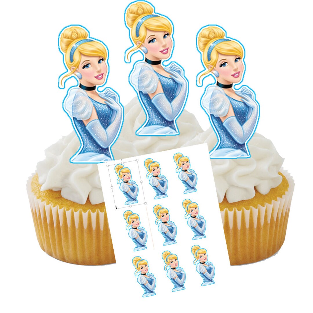 Instant Download Cinderella Cupcake Toppers/ Printable Toppers - Etsy