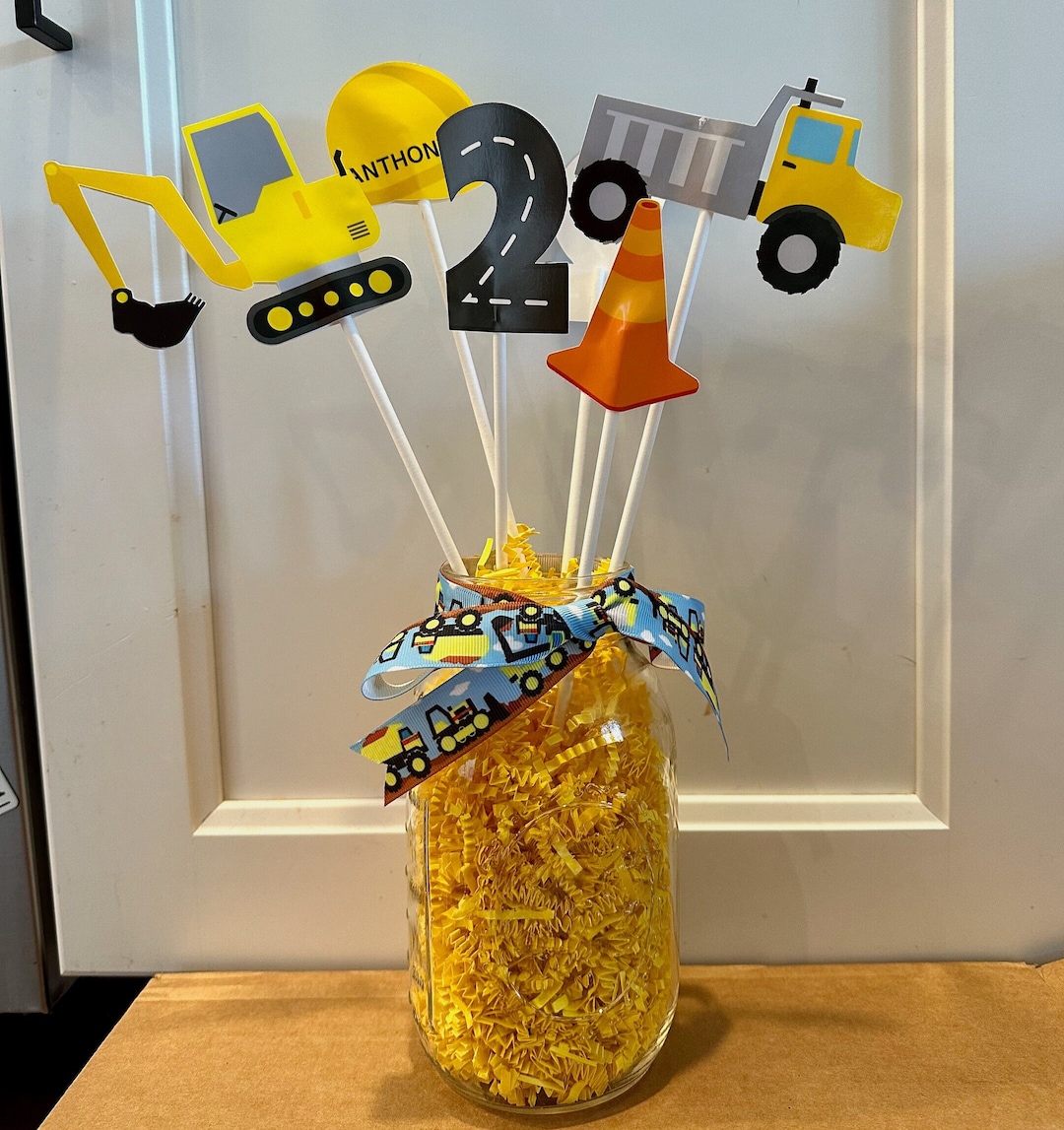 Centerpiece for Construction Party - Etsy