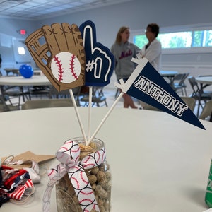 Baseball Party Centerpieces (includes 1 of Each Pictured) - Etsy