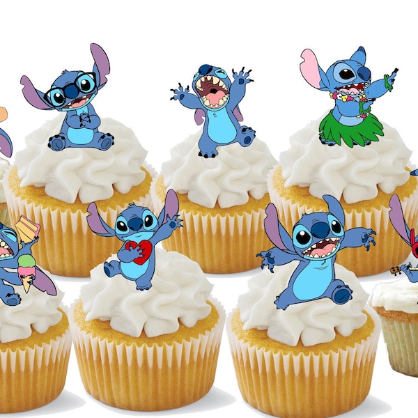 Stitch Party Cupcake Toppers - Etsy