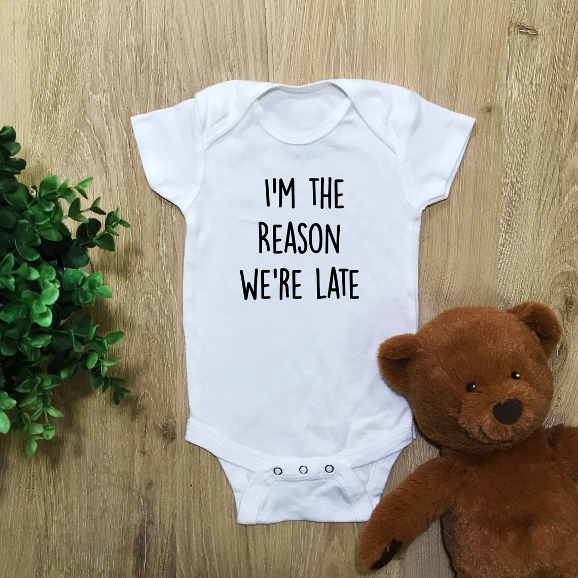 I'm the Reason We're Late Funny Baby Shirt Late | Etsy