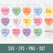 Conversation Hearts Bundle 15 Digital Cut Files Svg Png Dxf Eps ...