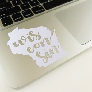 Wisconsin Vinyl Decal - Home State Decal - Customizable Decal Sticker ...