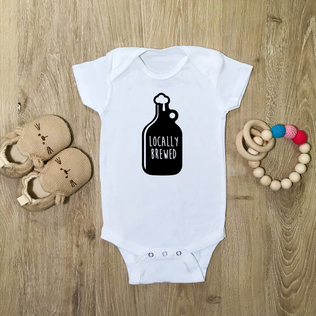 Locally Brewed Beer Growler Baby Bodysuit: Funny Newborn Clothes - Etsy